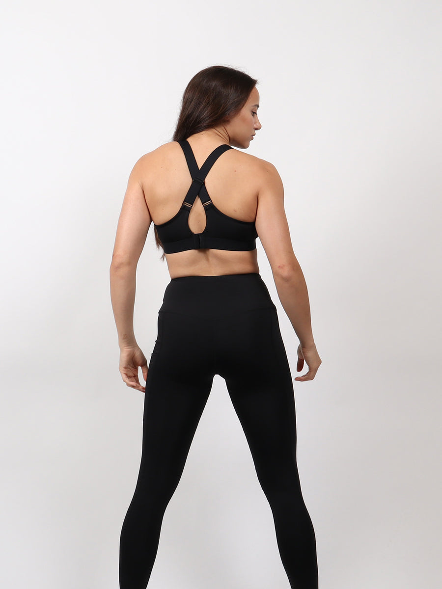 FA Basic 2.0 - Mid Impact Bra - Black – Fight Apparel Store